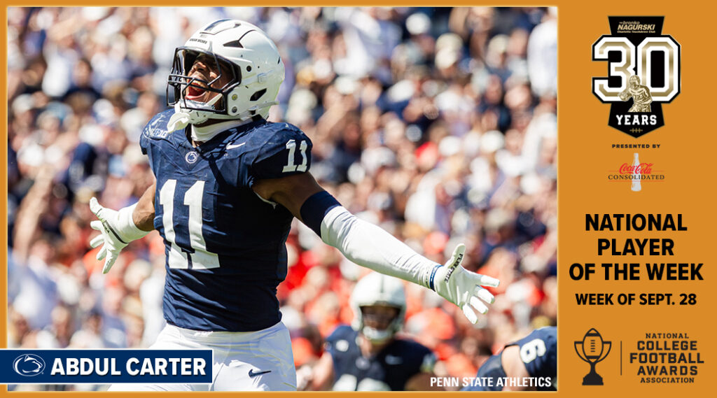 Abdul Carter Named Bronko Nagurski National Defensive Player of the Week – Excel High School Sports